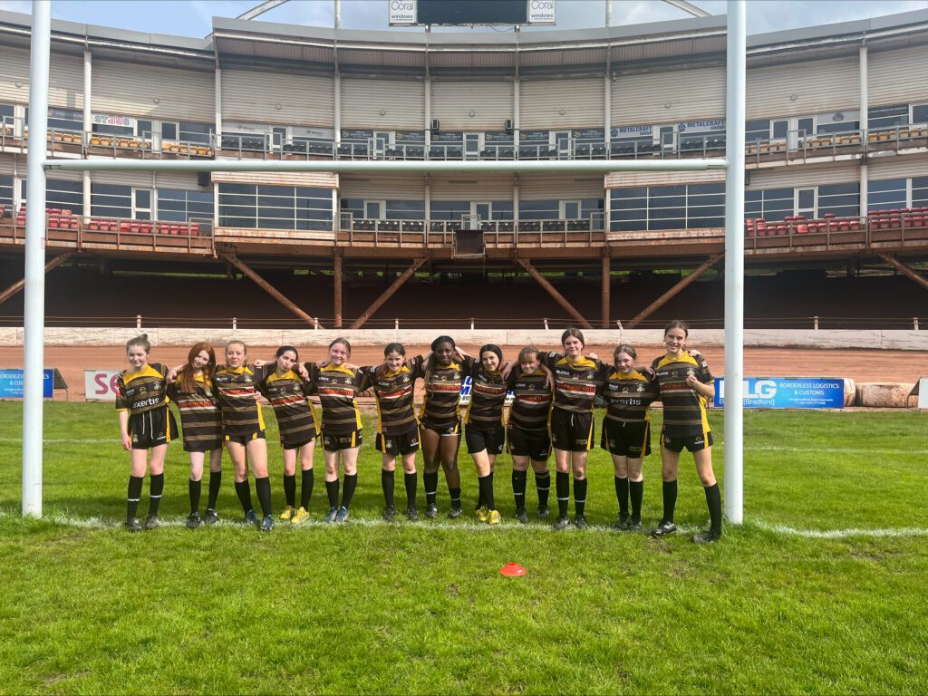 Team play at Odsal Stadium - Titus Salt School